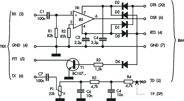 The most simple radiomodem for CW, RTTY, SSTV, AMTOR